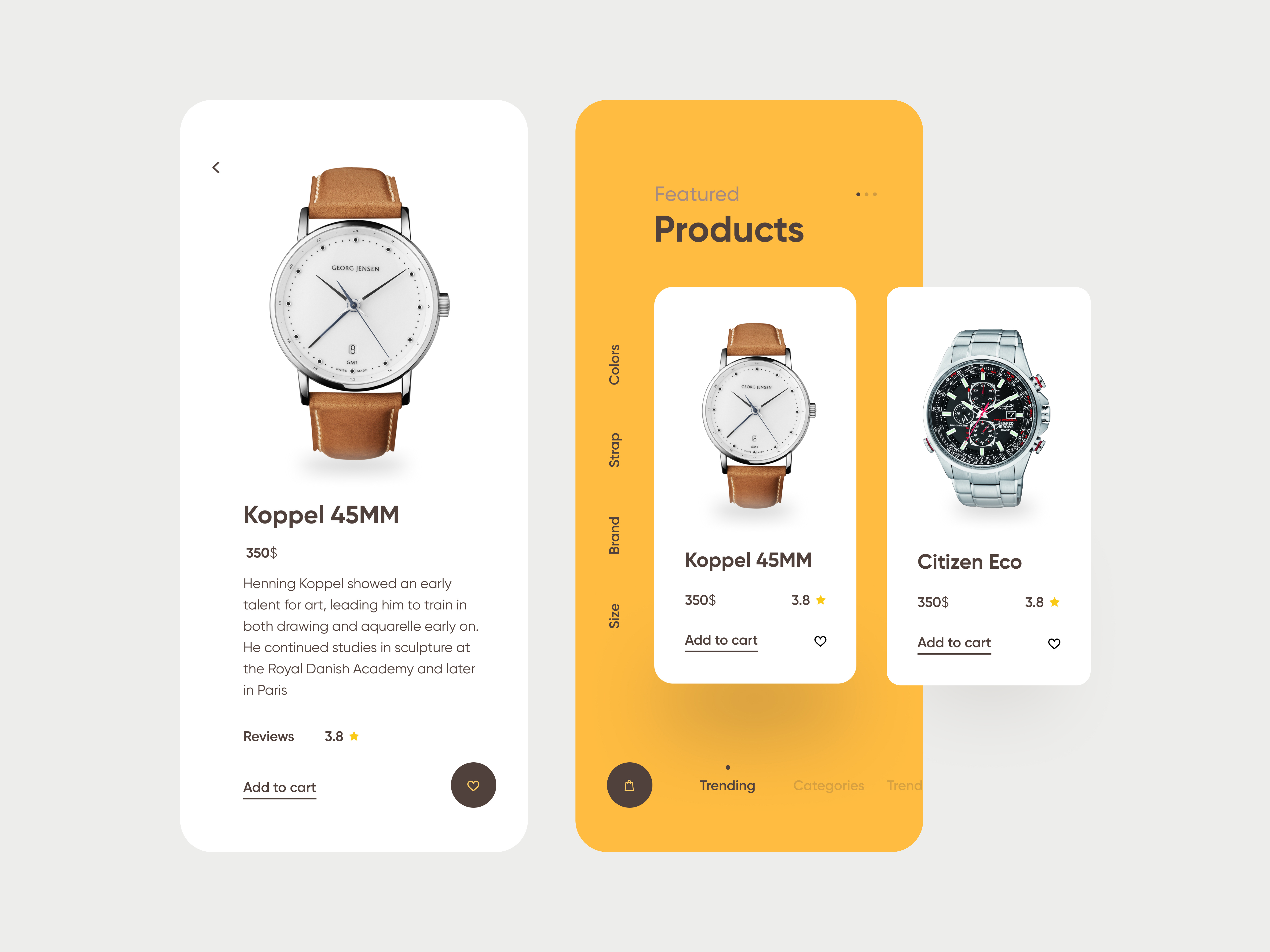 Watch App UI by Adarsh Goldar for Fireart Studio on Dribbble