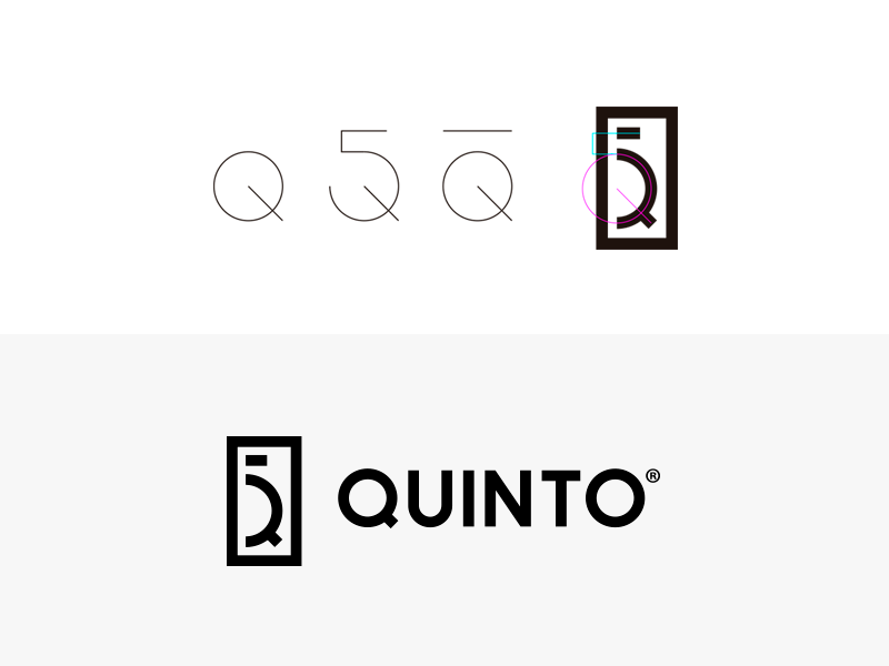 Quinto // logo process by Miguel Balcázar on Dribbble