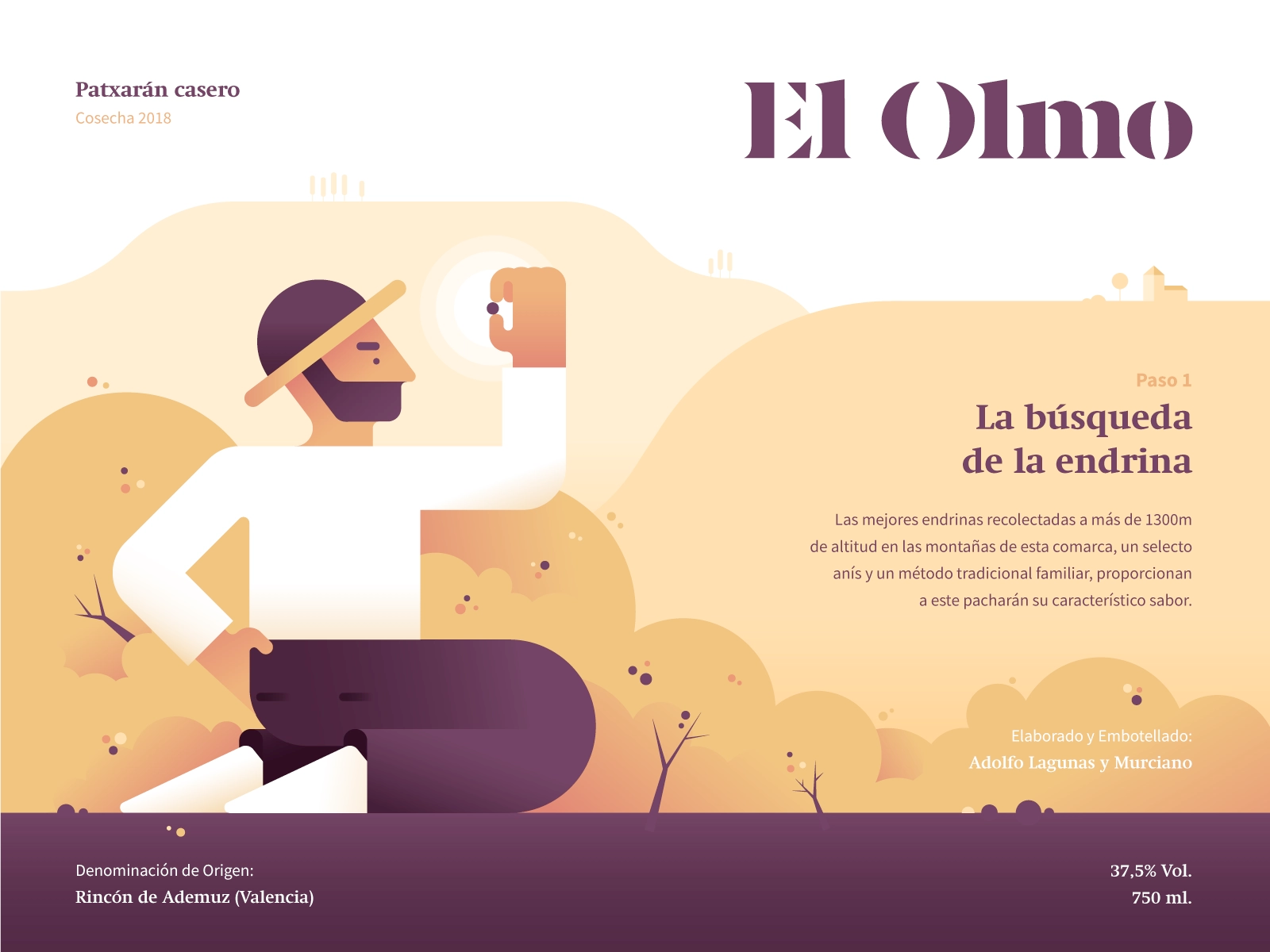 Sloe gin labels by Andrea Lagunas on Dribbble