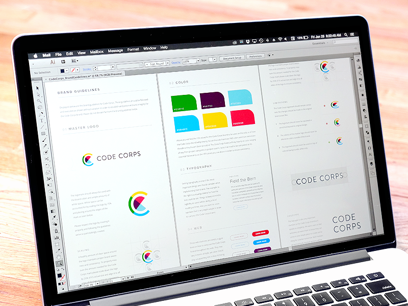 Code Corps Brand Guidelines by Jon Howell on Dribbble