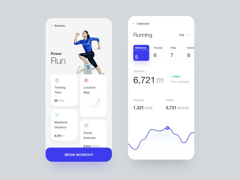 Fitness App by Dumnoi Ikechukwu on Dribbble