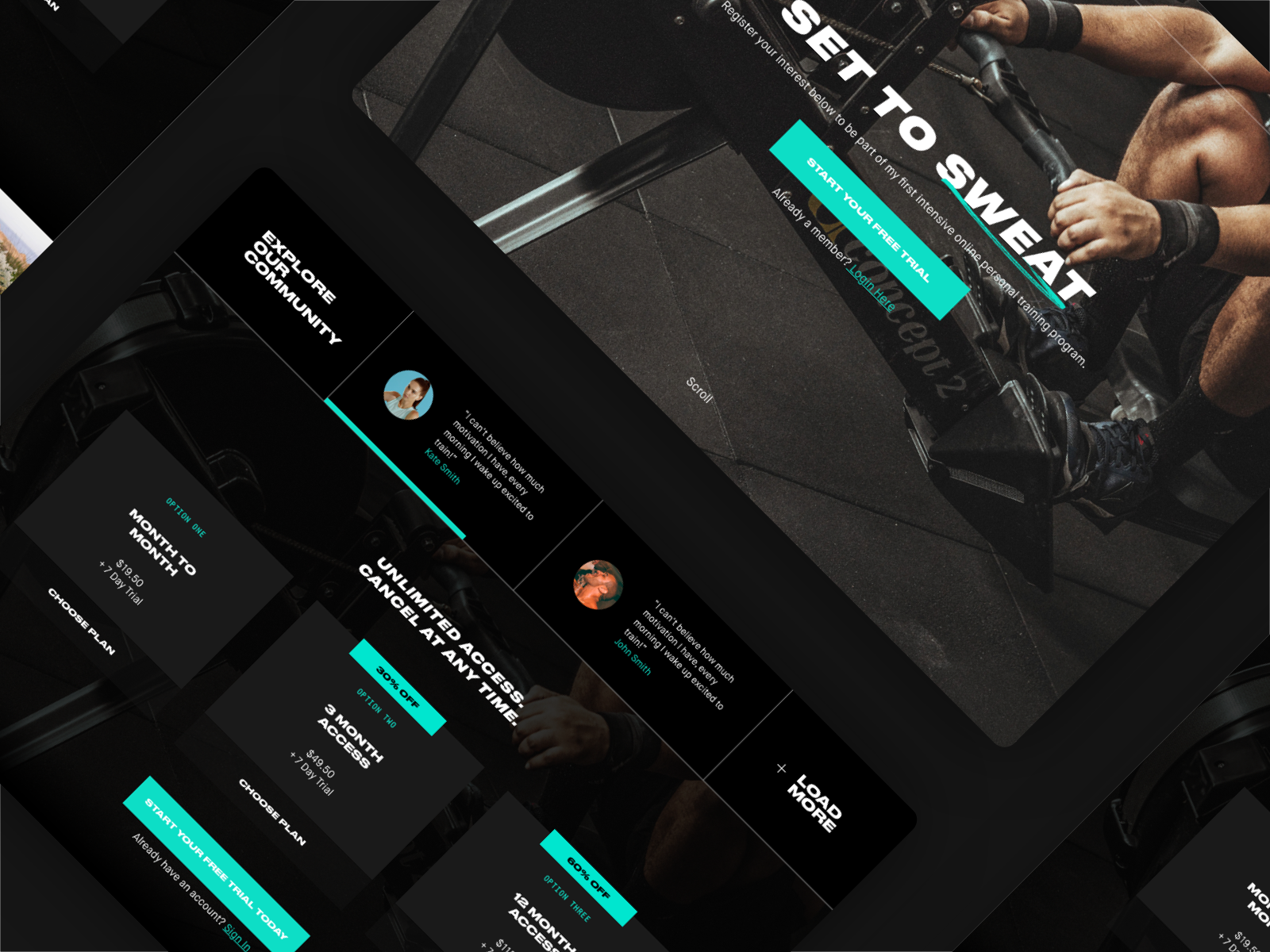 Exercise Program Landing Page by Georgie Woods on Dribbble