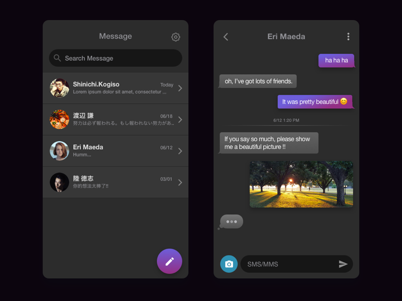 Direct Messaging - Daily UI 013 by Shinichi Kogiso on Dribbble