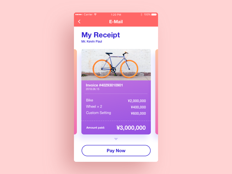 Email Receipt - Daily UI 017 by Shinichi Kogiso on Dribbble