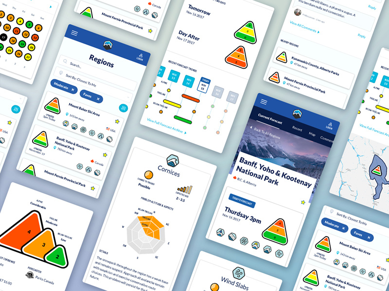 Backcountry Avalanche Warning Interface 1 by Turtle on Dribbble