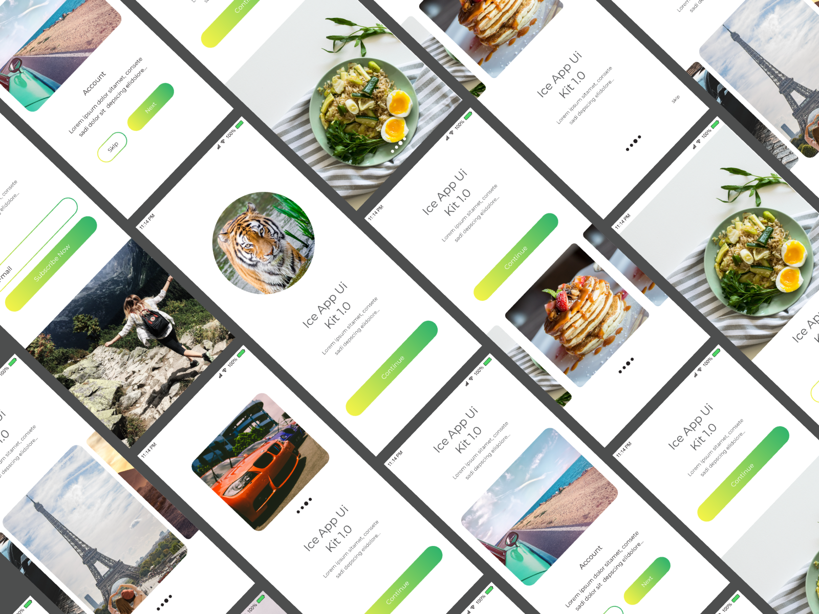 Ice App Ui Kit by Kishwinder Singh on Dribbble