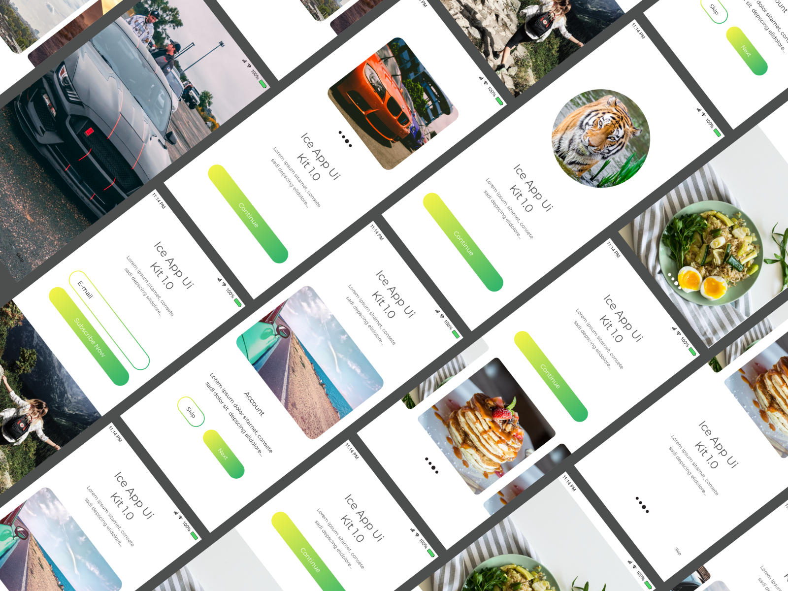 ICE App UI Kit by Kishwinder Singh on Dribbble