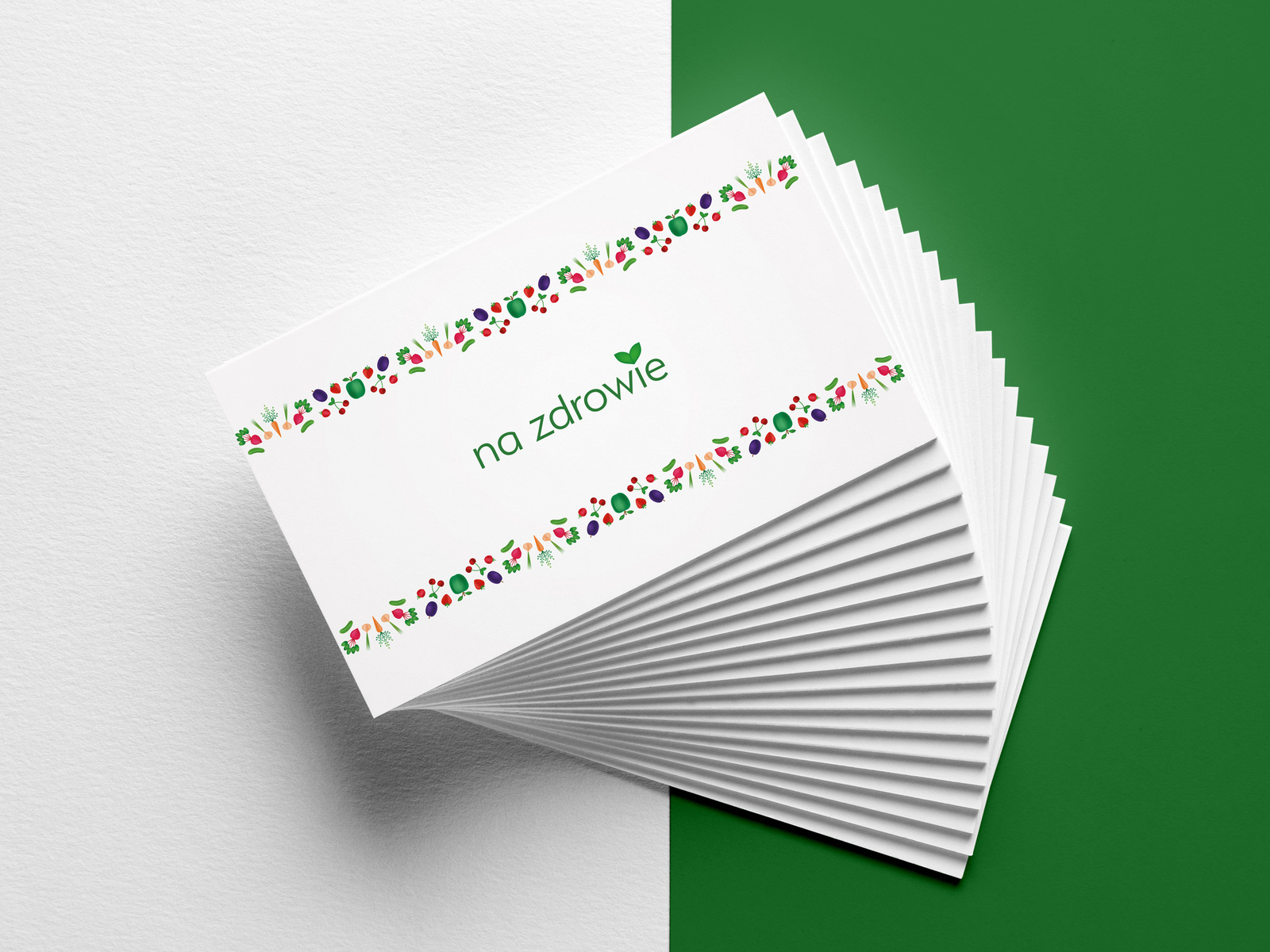 Business cards for "Na zdrowie" by Unicorn Design on Dribbble