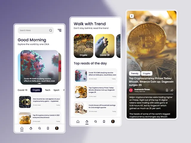 News App Ui Designs Themes Templates And Downloadable Graphic