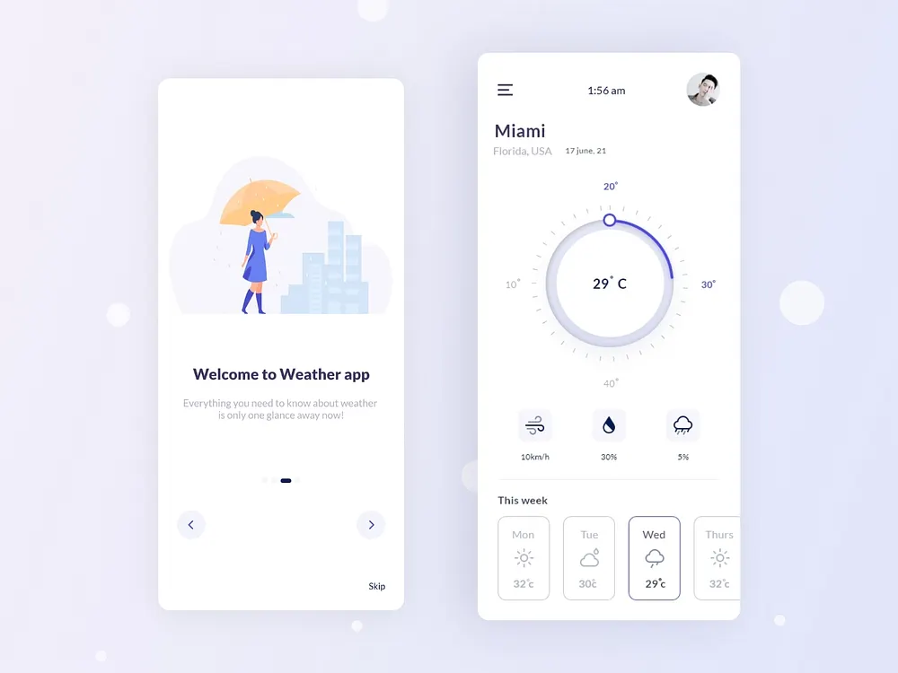 Weather App Design designs, themes, templates and downloadable graphic ...
