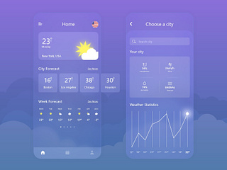 Latest Weather App Design Concept by Excellent Webworld on Dribbble