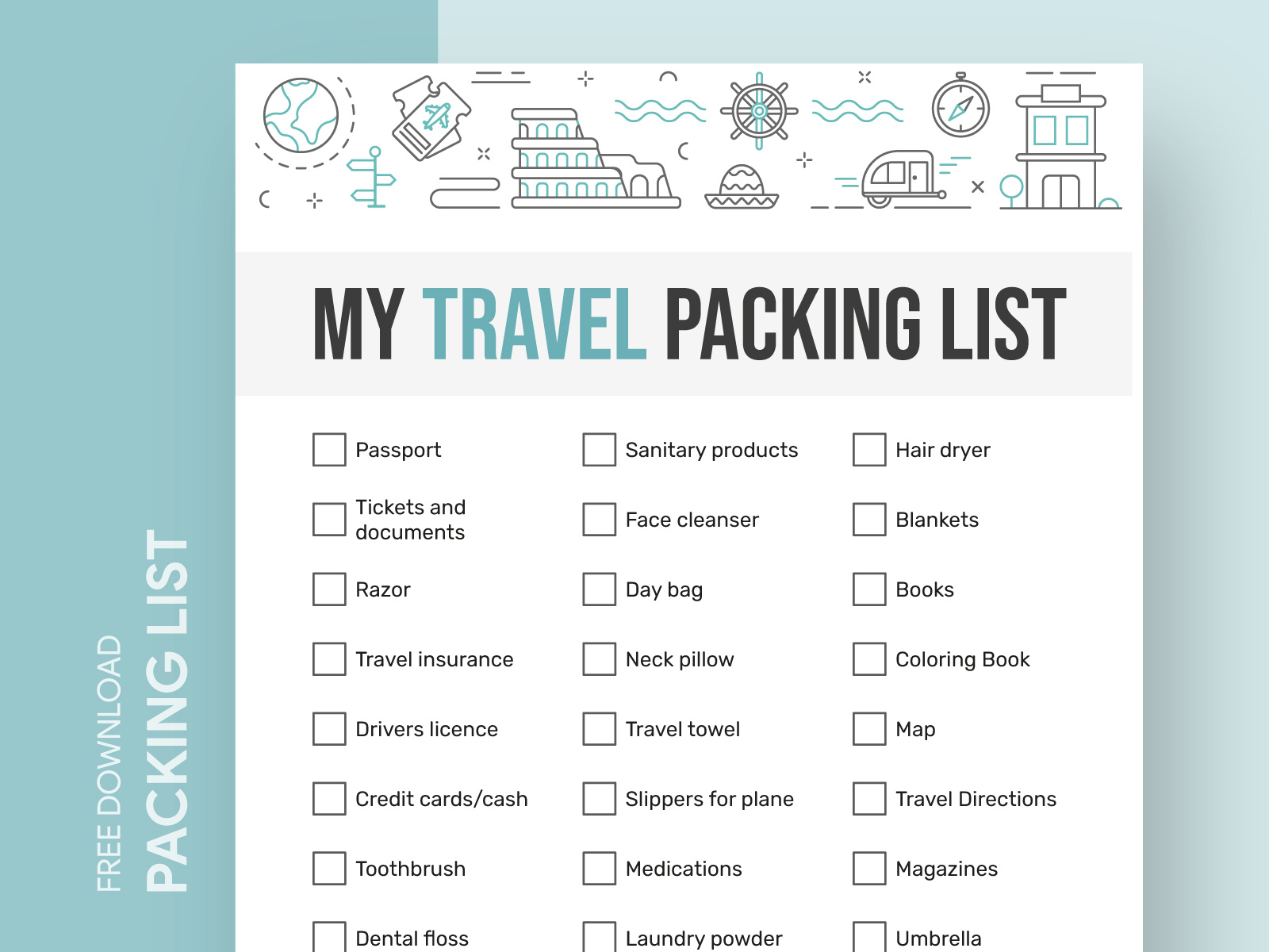 Vacation Packing List Template Google Sheets