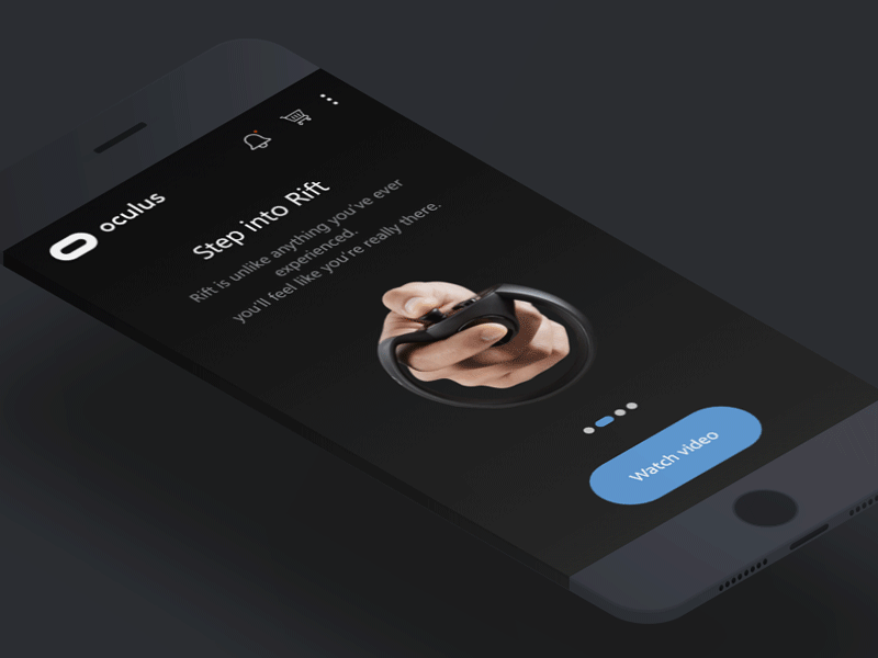 Oculus VR iOS Mobile app by Mongi Ayouni on Dribbble