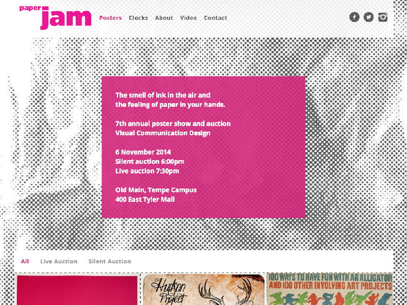 ASU Poster Show Site by Ben Jackson on Dribbble