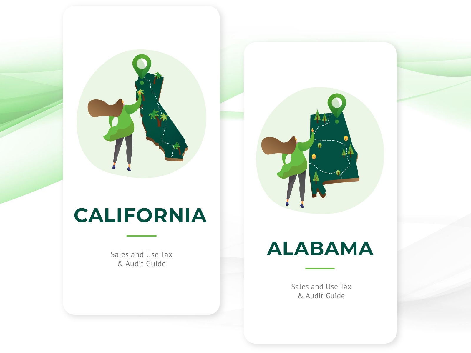 State illustrations by Janet Wong on Dribbble