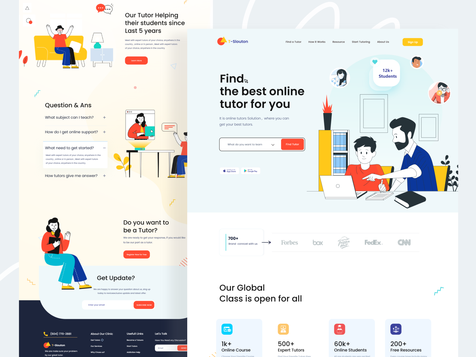 Online Tutor Education Website Design by Madhu Miah on Dribbble