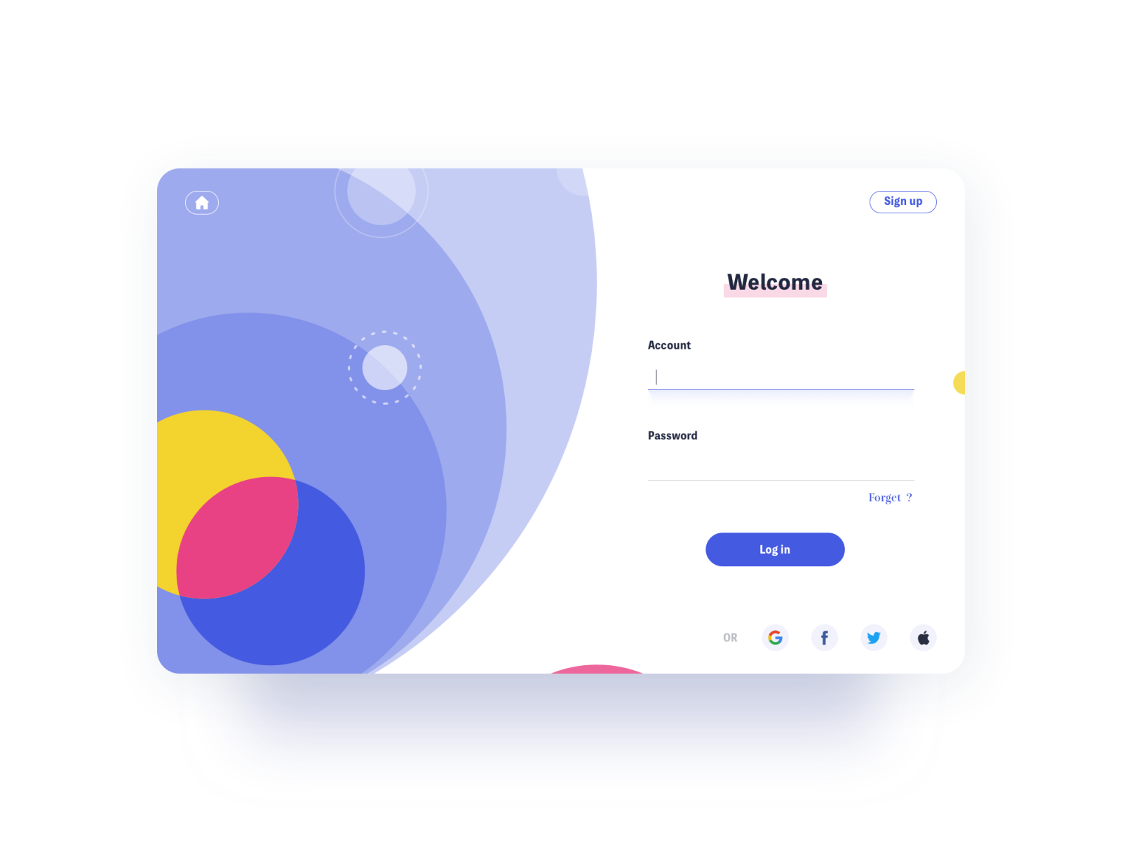 Login interface by Walden on Dribbble