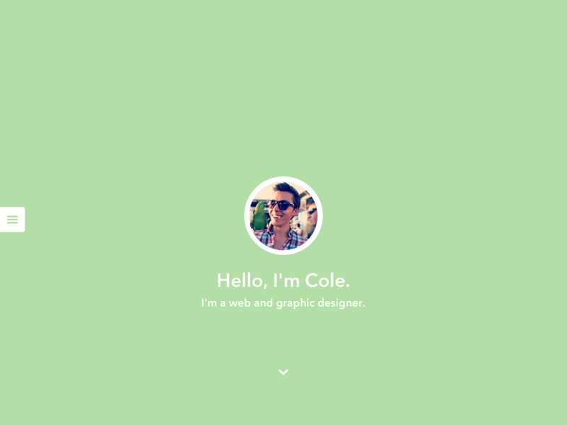 Personal Site by Cole Townsend on Dribbble