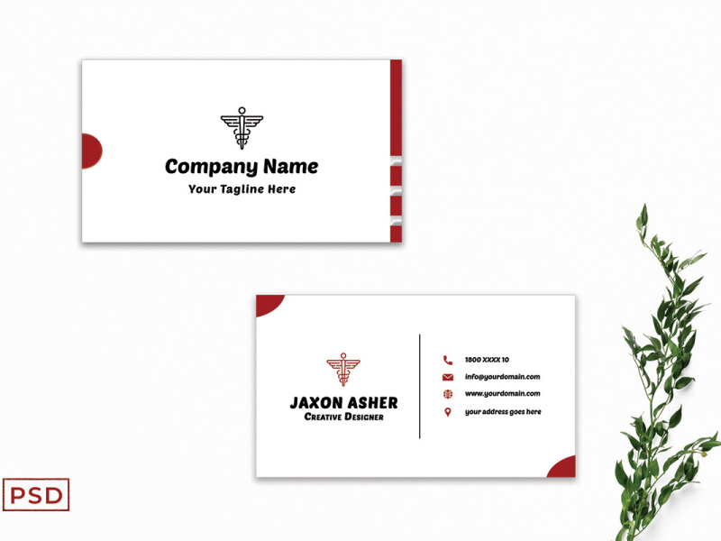 Free Red Business Card Template V2 by Mohammad Usama on Dribbble
