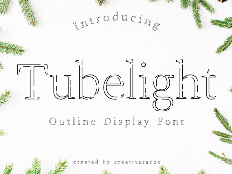 Tubelight Display Font by Farhan Ahmad on Dribbble