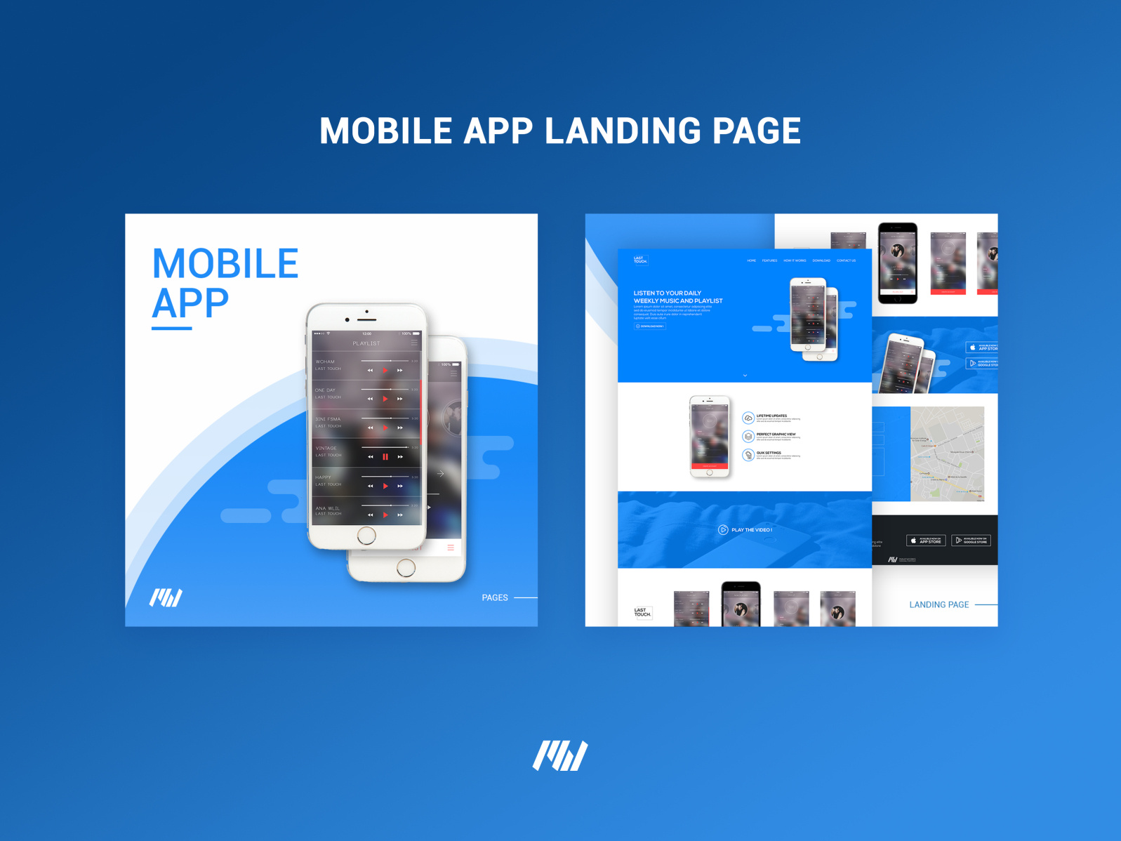 Mobile App Landing Page by MahfWorks on Dribbble