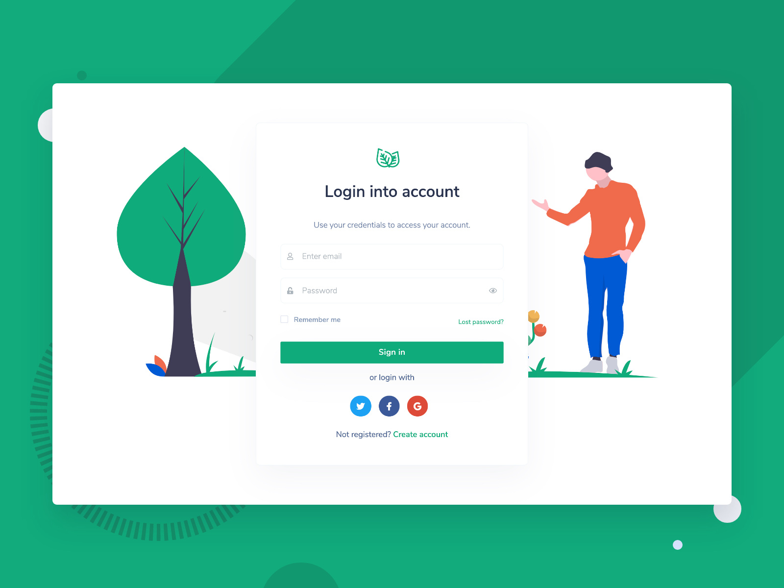 Login Page from Leaf Nonprofit Environmental Bootstrap Template by ...