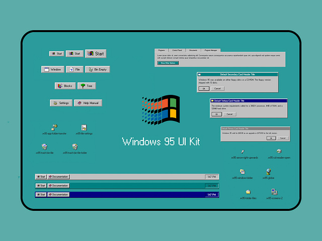 Windows 95 UI Kit by Themesberg on Dribbble