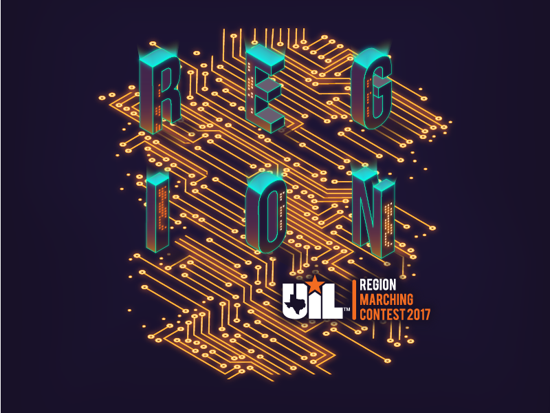 Region | A marching contest design for UIL by Eder A Enciso on Dribbble