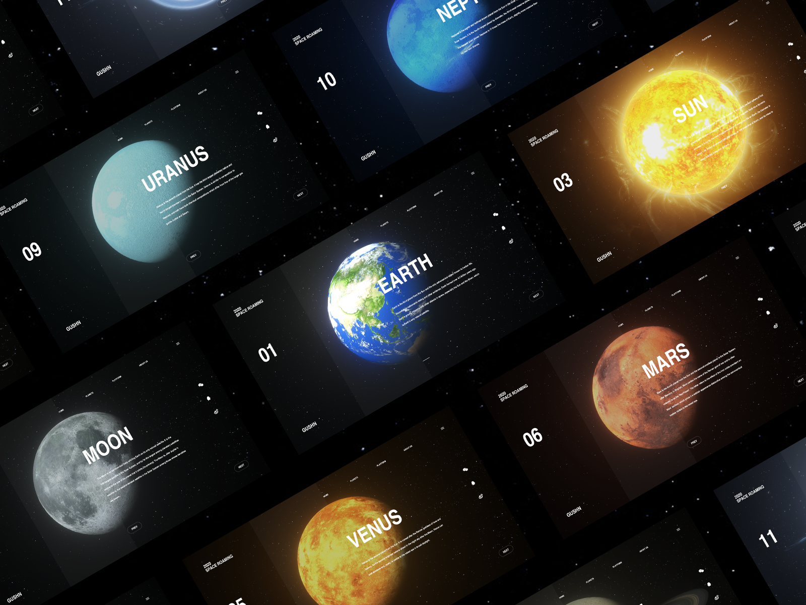 Solar system by Gushn on Dribbble