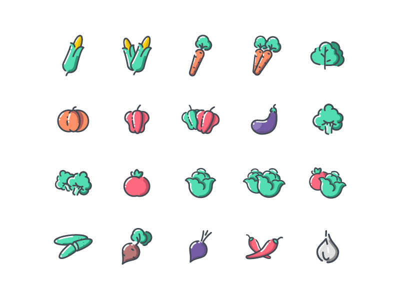 Vegetable Icon by diambergerak on Dribbble