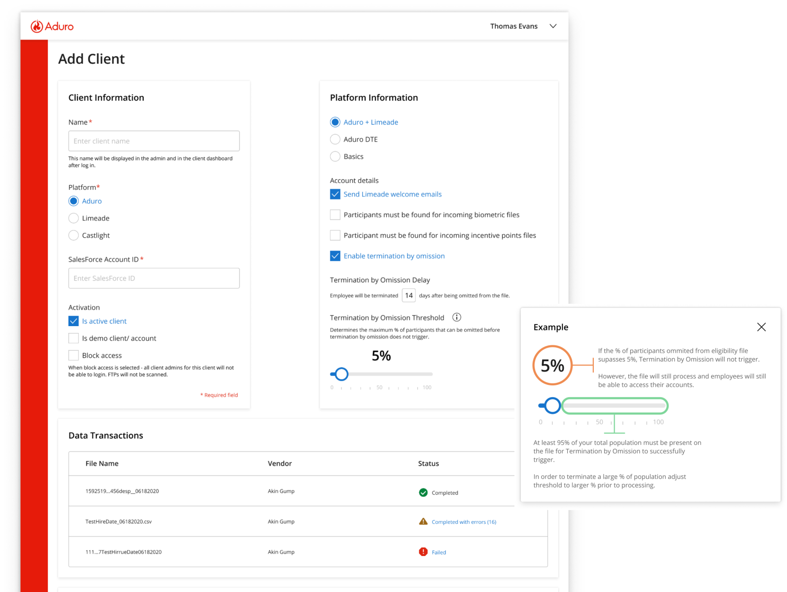 Adding Client to the system by Thomas on Dribbble