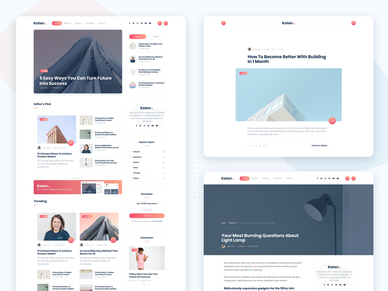 Blog magazine ui by Ella Elimelech Farjon | Dribbble
