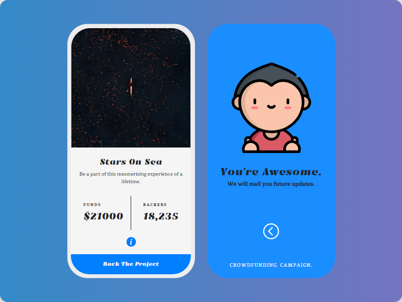 Crowdfunding Campaign App by Ankit Thakur on Dribbble