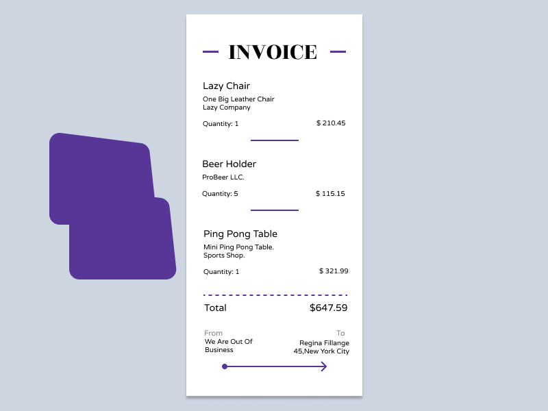 Invoice by Ankit Thakur on Dribbble