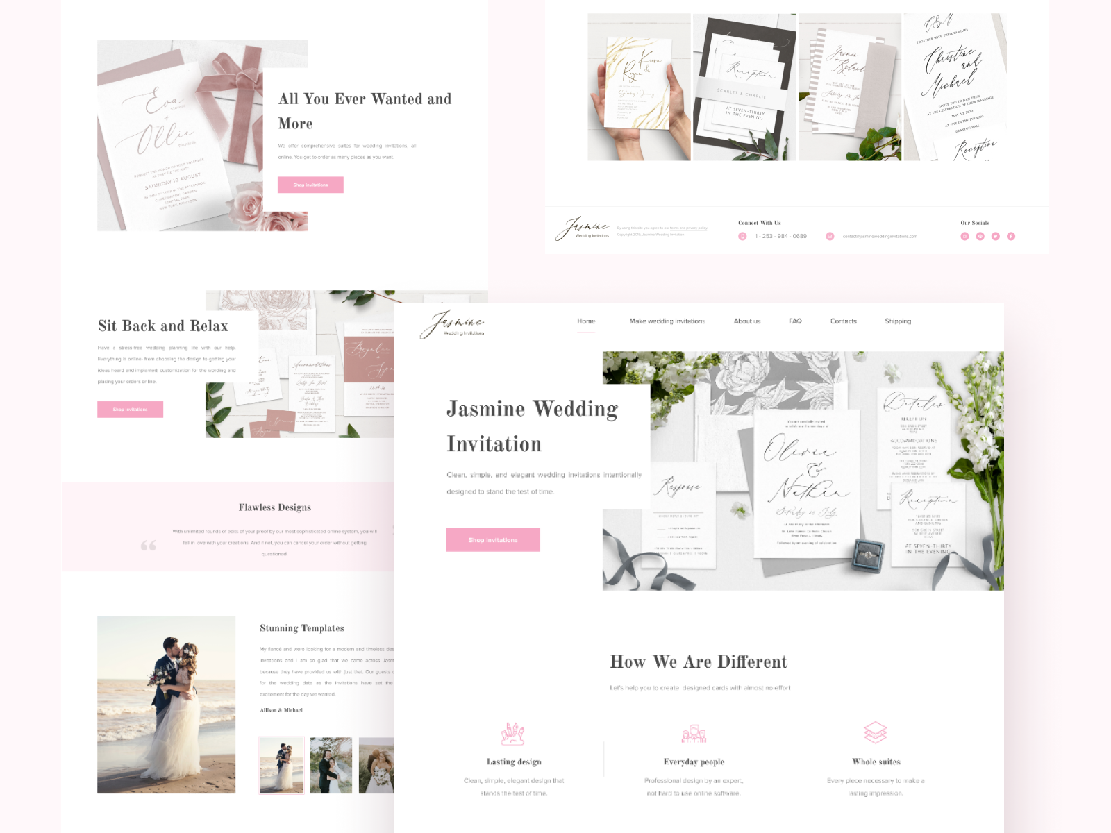 Jasmine Wedding — UI UX of the website by Svetlana Podolianko on Dribbble