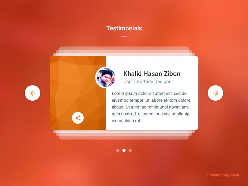Testimonial Card - Free PSD by Khalid Hasan Zibon on Dribbble