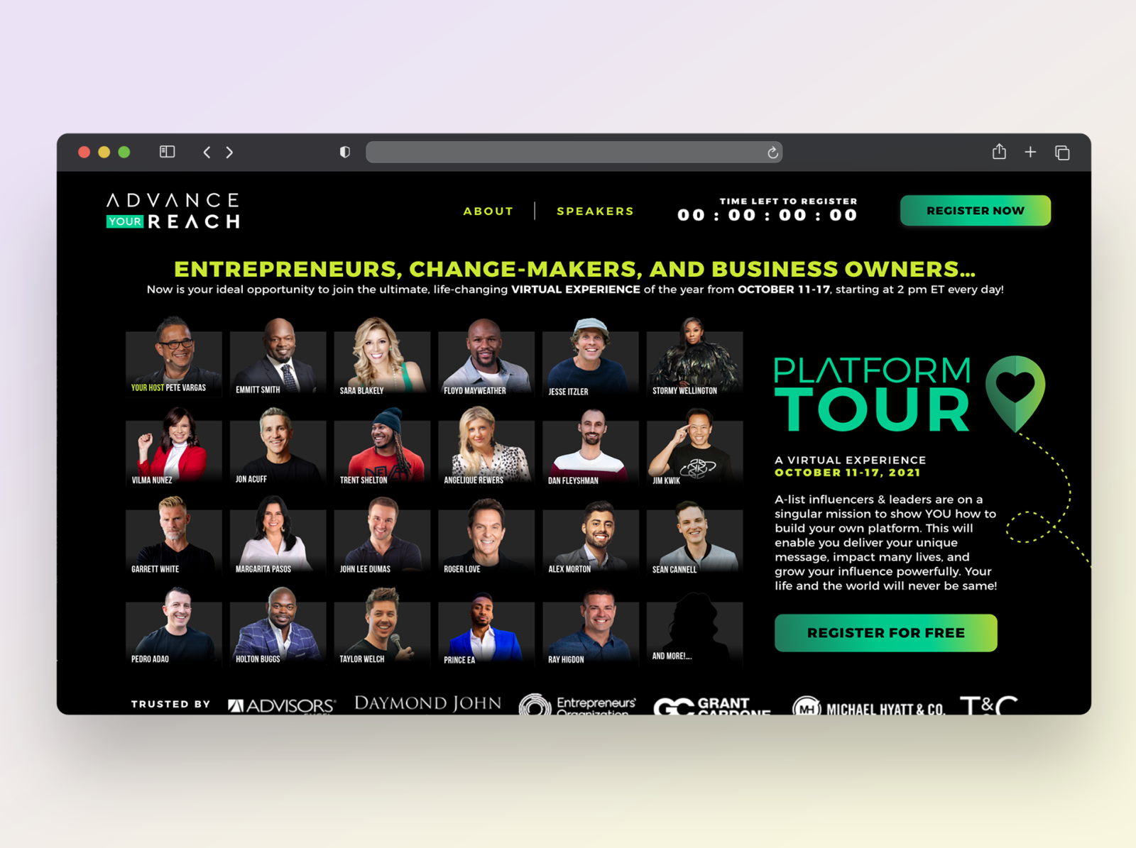 Platform Tour Landing Page by Daisy Gonzales on Dribbble