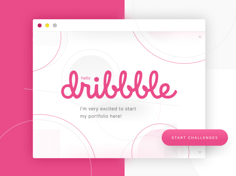 hello dribbble by Nat Kaweski on Dribbble