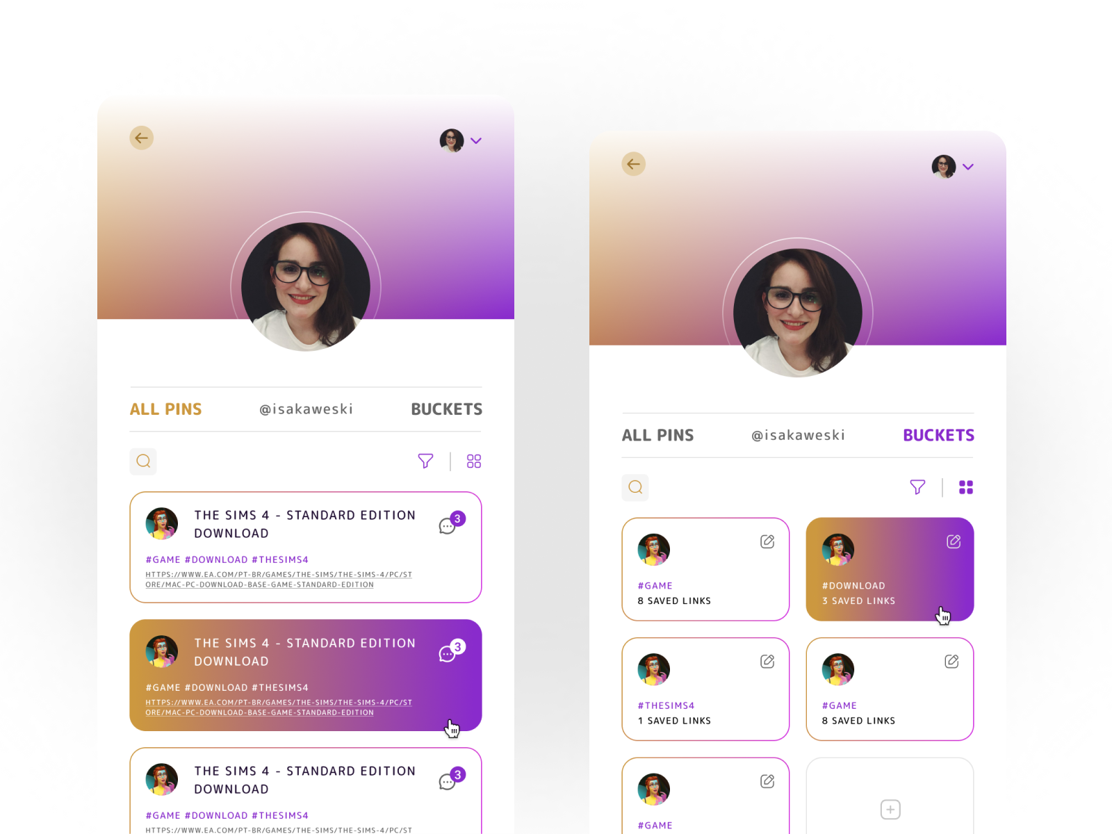DailyUI #006 - User profile by Nat Kaweski on Dribbble