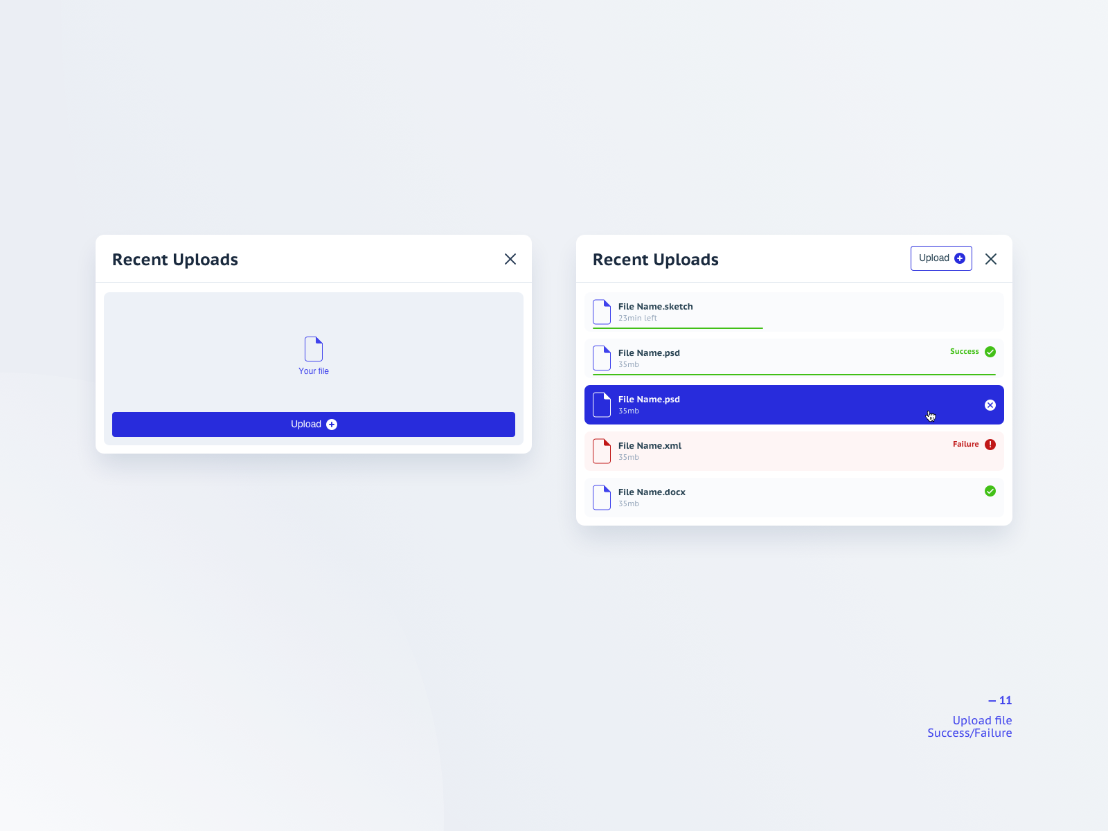 Upload file - modal by Sergey on Dribbble