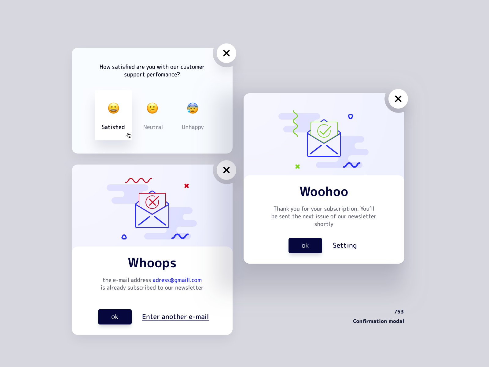 Confirmation (modal) by Sergey on Dribbble