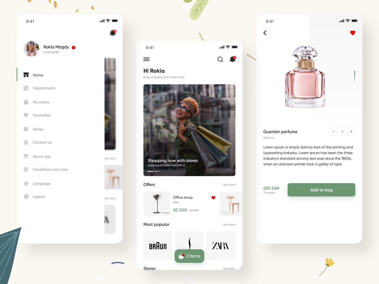 Stores app by Rokia Shalata on Dribbble