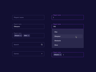 Dark mode inputs by Gaetan Plait on Dribbble