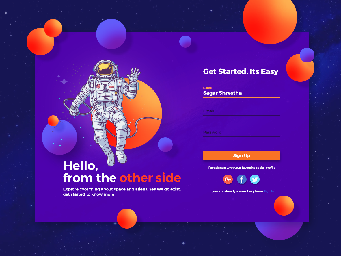 Hello! Login Page | Daily UI | by Sagar Shrestha on Dribbble