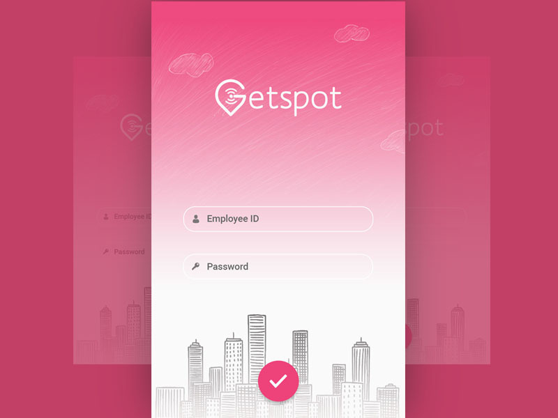 Login screen - Getspot by navya padmashali on Dribbble