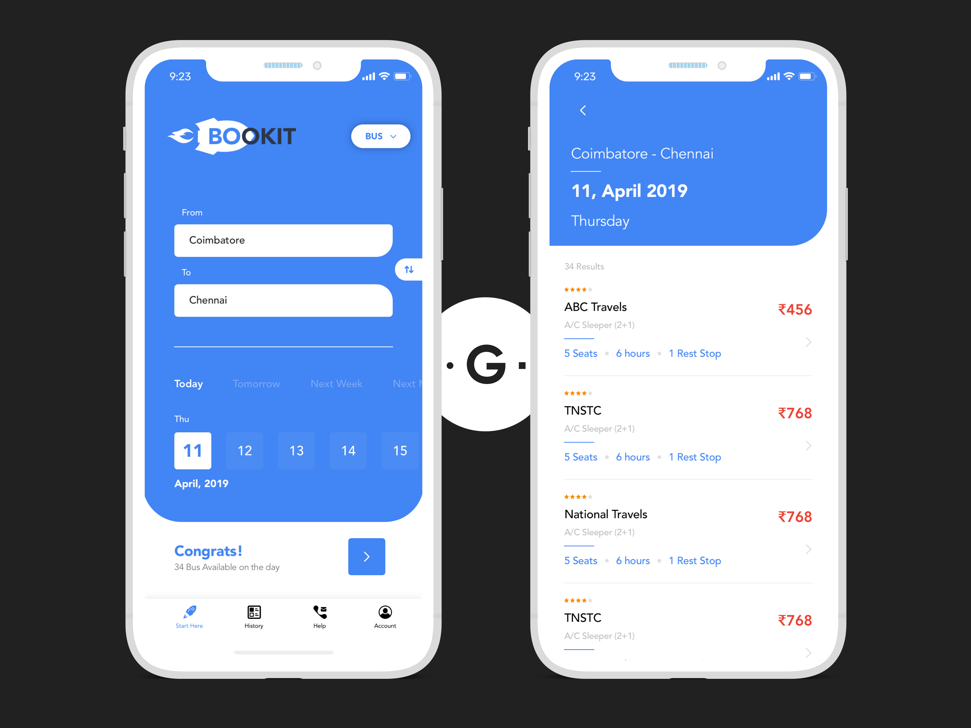 Bus Booking App By Gopalchandru On Dribbble