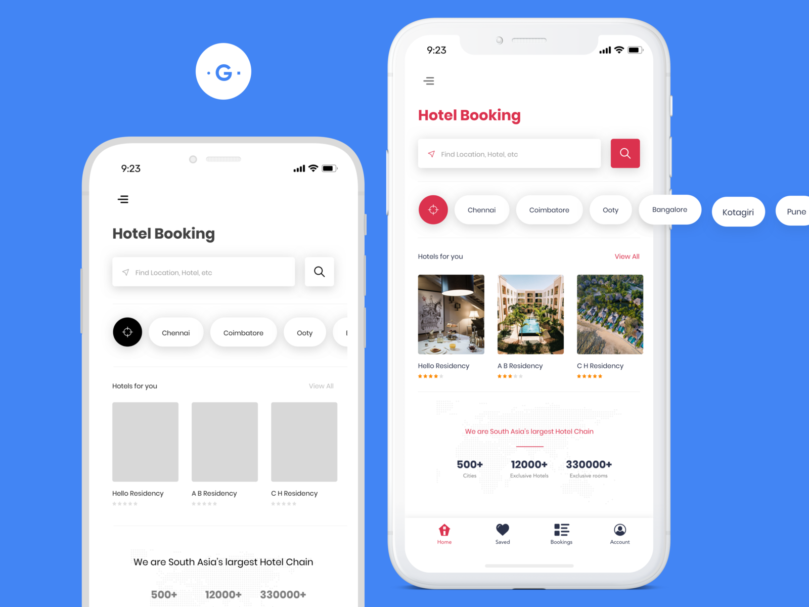 Hotel Booking by Gopalchandru on Dribbble