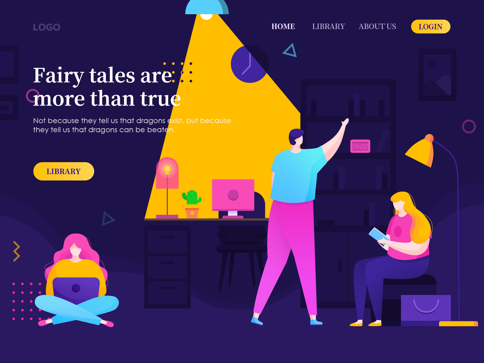 Fairy tales are more than true- Dark mode by Felicia Cheung on Dribbble