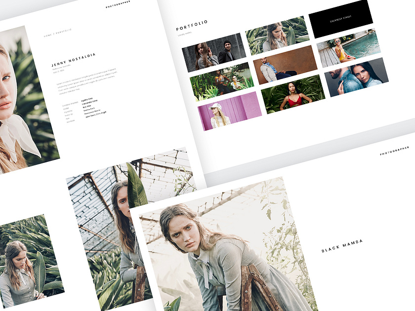 Photographer - Template Design by Cuneyt Erkol on Dribbble