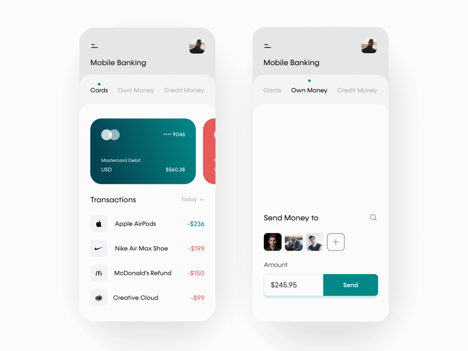 Balance UI Animation by Abdulrahman Bin Shamlan on Dribbble